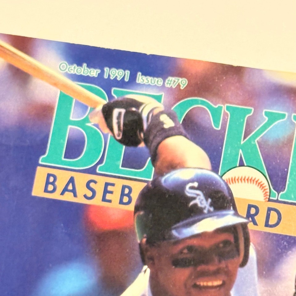Beckett Baseball Card Monthly Magazine Oct 1991 #79 Frank Thomas Cover ...