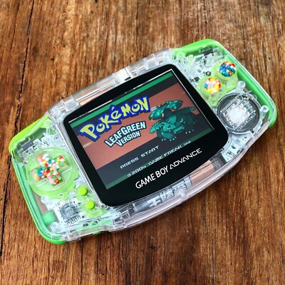 Nintendo Gameboy Advance GBA Mirror Clear Teal Handheld Console BACKLIT ...