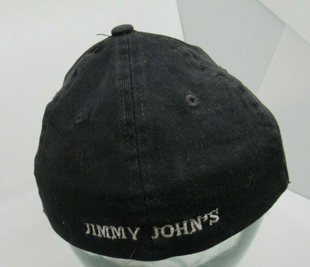 Jimmy John’s Sandwich Shop Black Fitted Hat Cap Unifo… - Gem