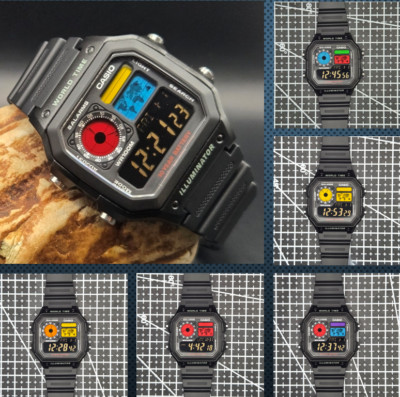 CASIO AE-1200WHD. Royale World Time. Negative Display. SELECT YOUR ...