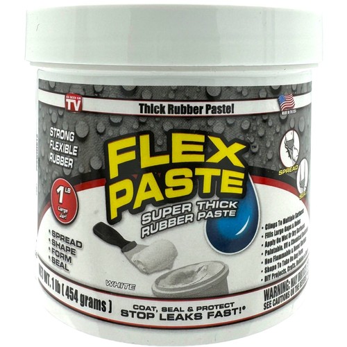 LAST ONE 1LB Flex Paste White Waterproof Paintable Putty Rubber Spackle ...