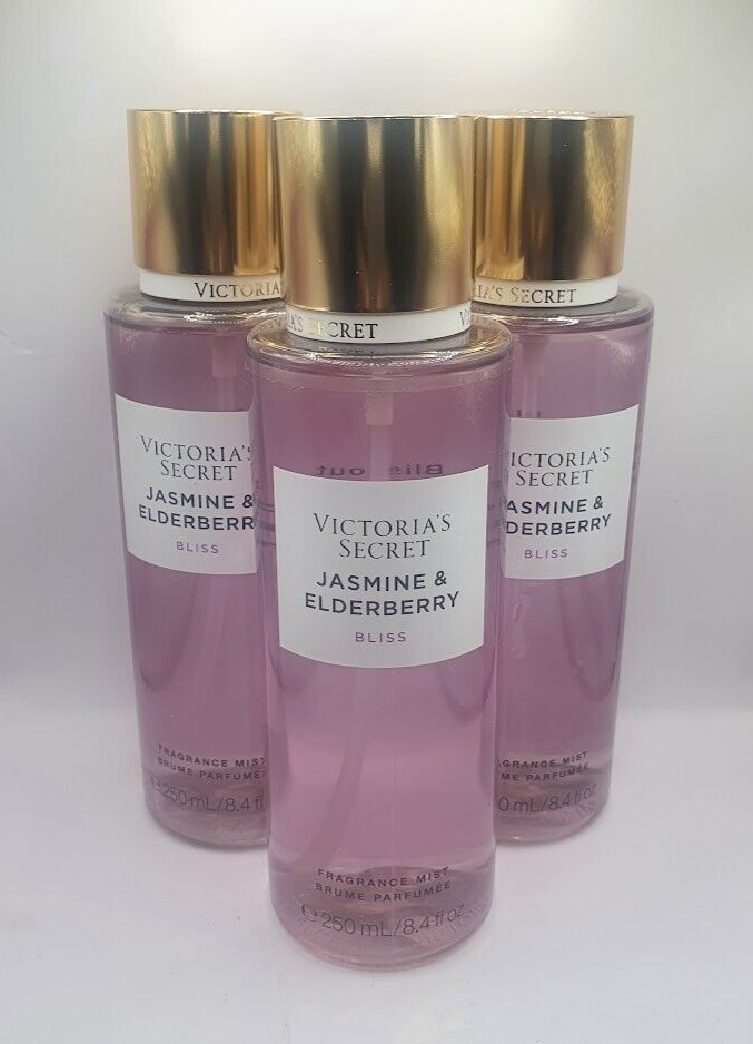 VICTORIA'S SECRET JASMINE & ELDERBERRY BODY MIST 8.4 FL OZ EACH (3) | eBay