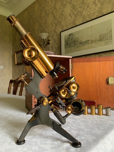 Antique W. Watson & Sons - Edinburgh-H Brass Microscope - circa 1907 ...