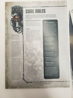 Warhammer 40k 8th Ed core rules reference rulebook Dark Imperium | eBay