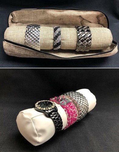 Jewelry Display Pillow With Cover Roll Bangle Bracelet Watch Holder ...