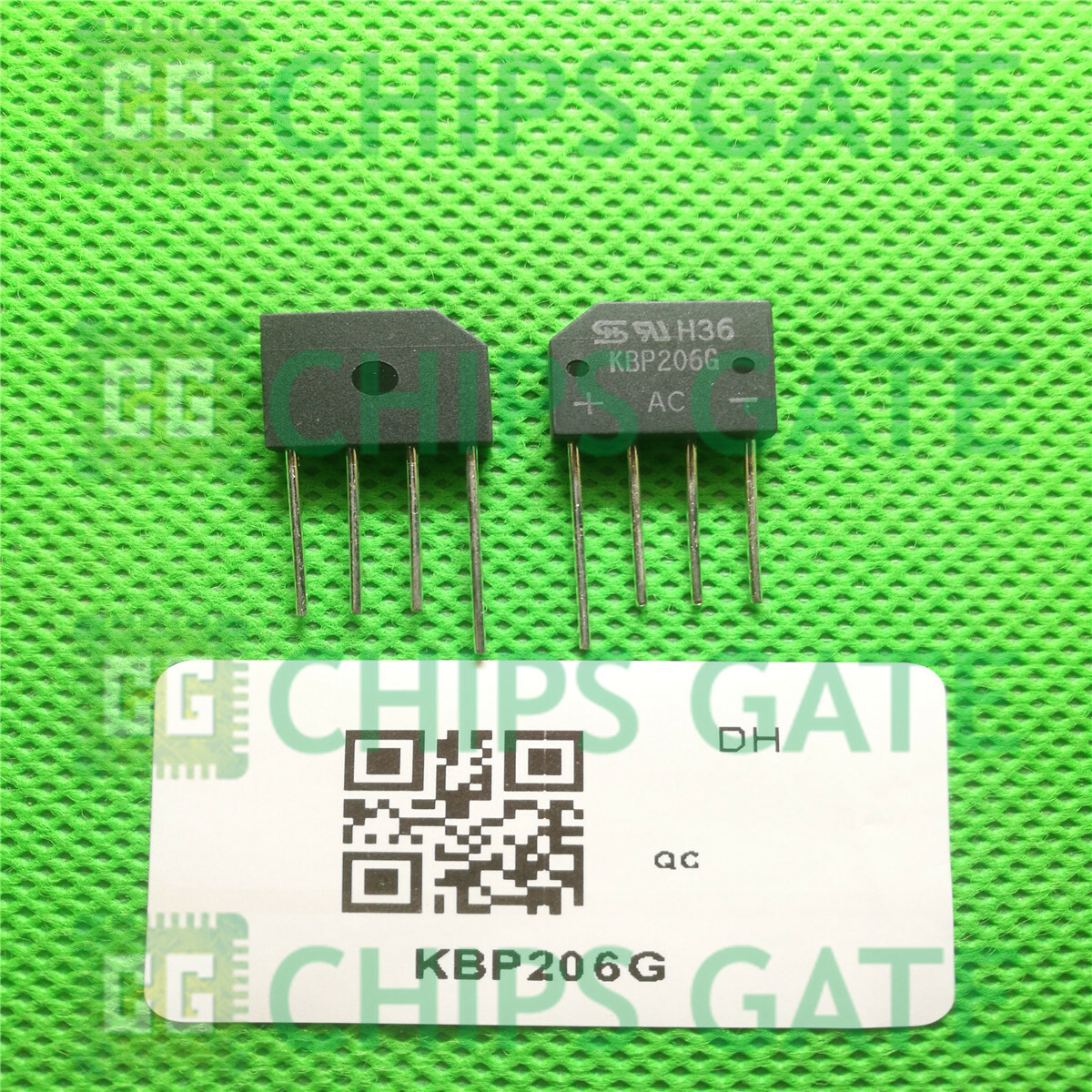 60PCS KBP206G KBP206 Single Phase 2.0 AMPS. Glass Passivated Bridge ...