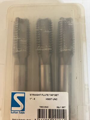 Sutton Tools T903 UNC 1 - 8 Tap Set, Straight Flute | eBay Australia