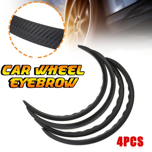 4Pcs Carbon Fiber Car Wheel Eyebrow Arch Trim Lips Strip Fender Flare ...
