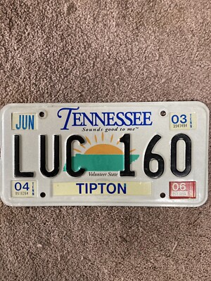 2006 Tennessee License Plate - LUC 160 - Nice! | eBay