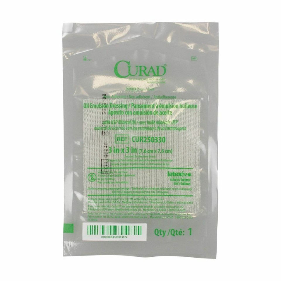 Curad CUR250330 Oil Emulsion dressing 3"x3" ~ Value Packs | eBay
