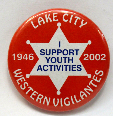 2002 WESTERN VIGILANTES Lake City Seattle Seafair Hydroplane pinback ...