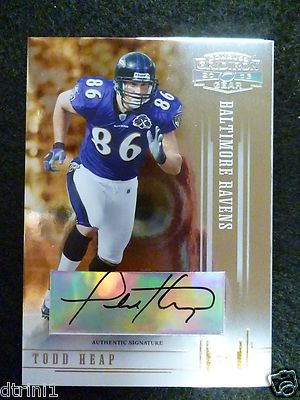 2005 Donruss Gridiron Gear Gold Holofoil Ravens Todd Heap #/25 ...
