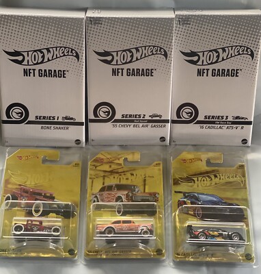 Hot Wheels Garage Series 1 2 3 Bone Shaker 55 Chevy Gasser Cadillac ...