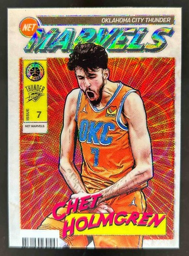 2023-24 Panini Hoops Premium Stock Chet Holmgren Retro Net Marvels #20 ...