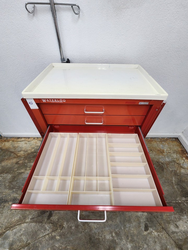 Waterloo Uni-Cart Medical Lab Mobile Storage Cart 6 Locking Drawers ...