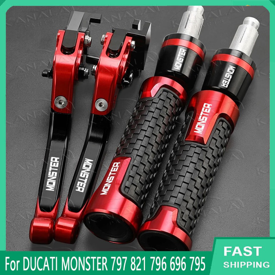 For DUCATI MONSTER 797 821 796 696 795 Brake Clutch Levers Handlebar ...