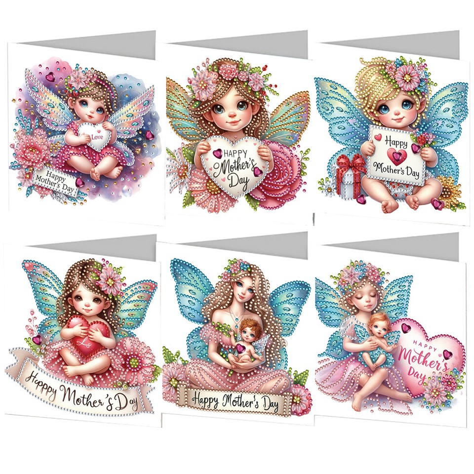 6pcs Diamond Art Cards Diamond Painting Gifts Card Diamond Art ...