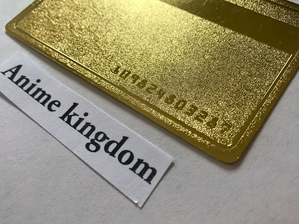 USA Seller Anime Cosplay License Card 1 Star Golden Metal Card | eBay