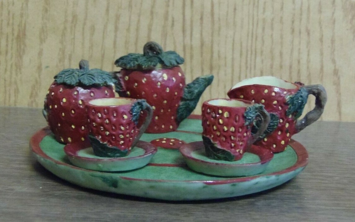 10 Piece- Mini Strawberry Themed Tea Set | eBay