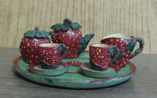 10 Piece- Mini Strawberry Themed Tea Set | eBay
