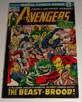 AVENGERS #105 COOL BATTLE COVER 7.0/7.5 1972 | eBay