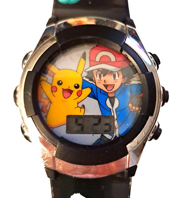 Black Pokémon Kid's 10" Watch Digital Accutime 2019 Nintendo LCD ...