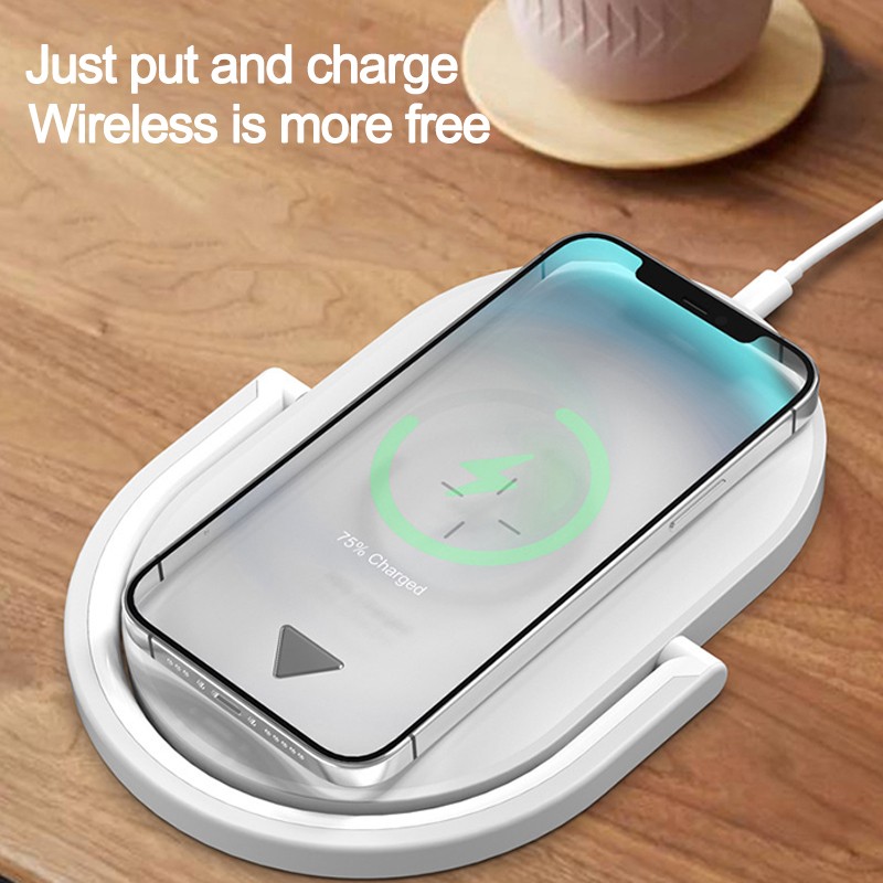 3 In 1 Foldable Wireless Charger Night Light Wireless Charging Station ...