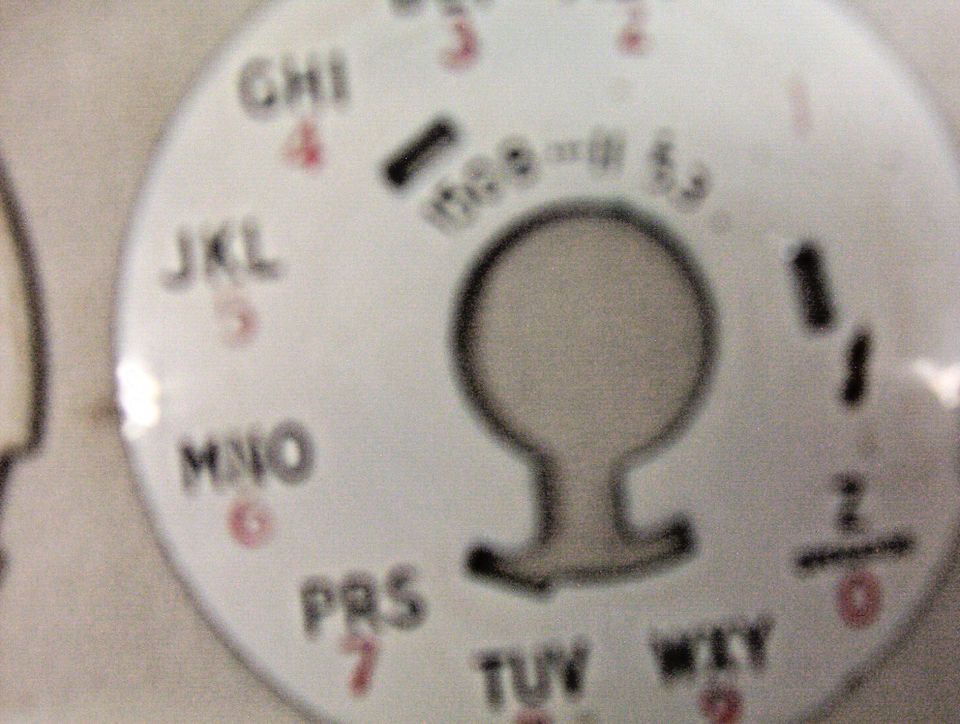 Set of five original Western Electric porcelain dial plates dated 1953 ...