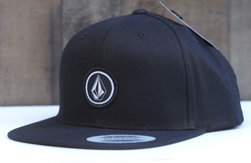 New Volcom Surf Crew QTR Patch Stone Black Mens Sport Snapback Hat ...