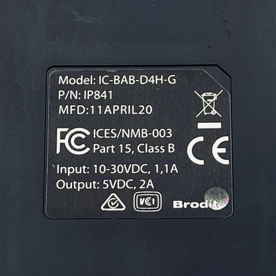 Genuine 2Pin AC Adapter Brodit fot Nautiz X6 Vehicle Dock IP841 IC-BAB-D4H-G | eBay