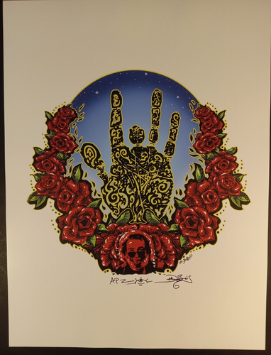 Jerry Garcia Hand Poster - Grateful Dead - Signed by Mike Dubois 18 X ...