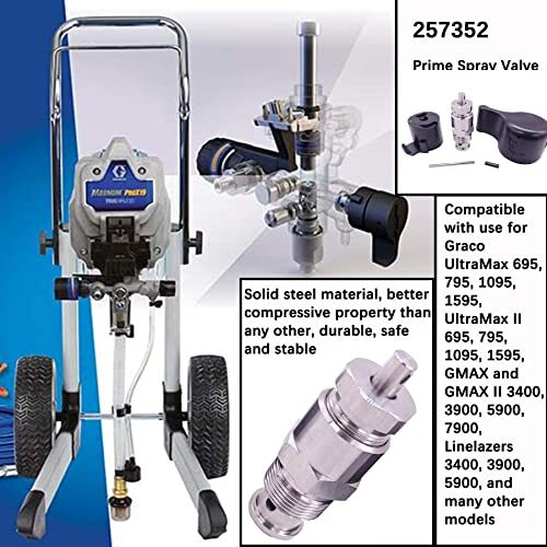 257352 Prime Spray Valve, Drain Valve for Graco 695 795 3900 1095 1595 ...