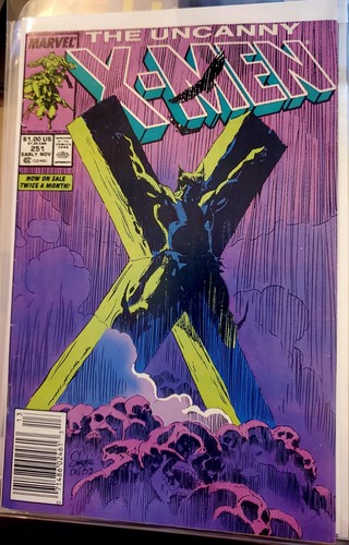 Uncanny X-Men #251 (newsstand) Iconic Wolverine On Cross Cover By Marc ...