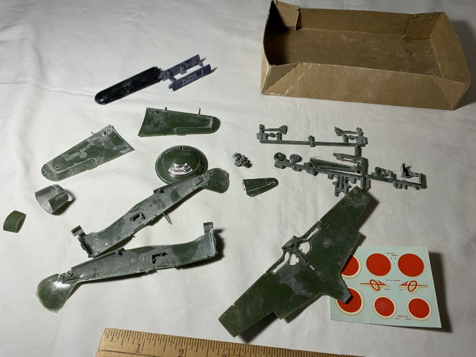 Vintage 1965 Revell Ki 84 1a Havate Plastic Model Kit Japan 1:72 Parts ...