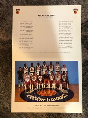 1982-83 New York Knicks 8x10 Team Photo Night Autographed by Greg ...