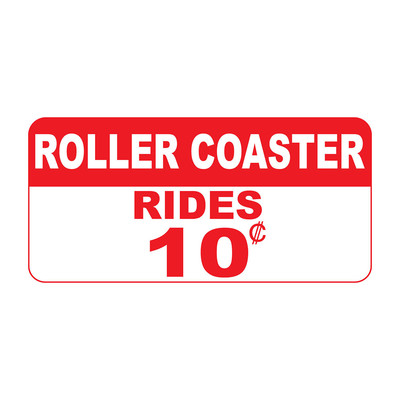 Roller Coaster Rides 10C Custom Retro Vintage Style Metal Sign - 8 In X ...