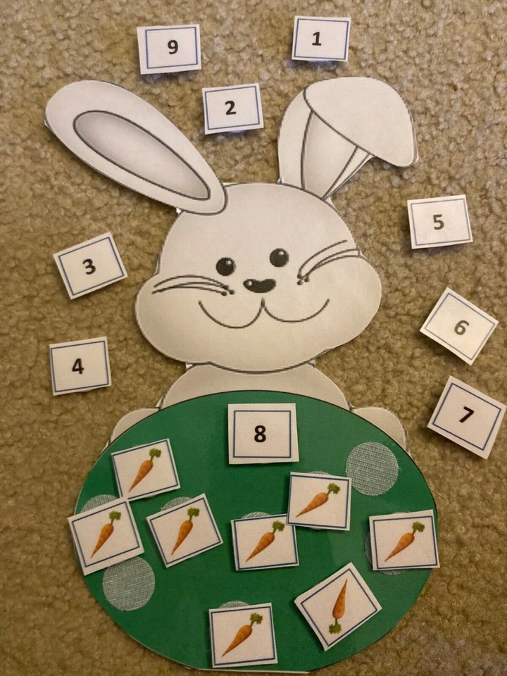 Easter Bunny Count the Carrots (1-10) interactive Activity | eBay