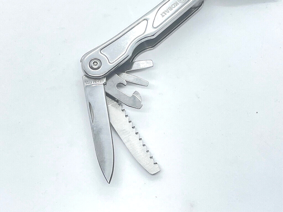 Kobalt Pocket Multi Purpose Tool Stainless Steel Knife Pliers Drivers ...