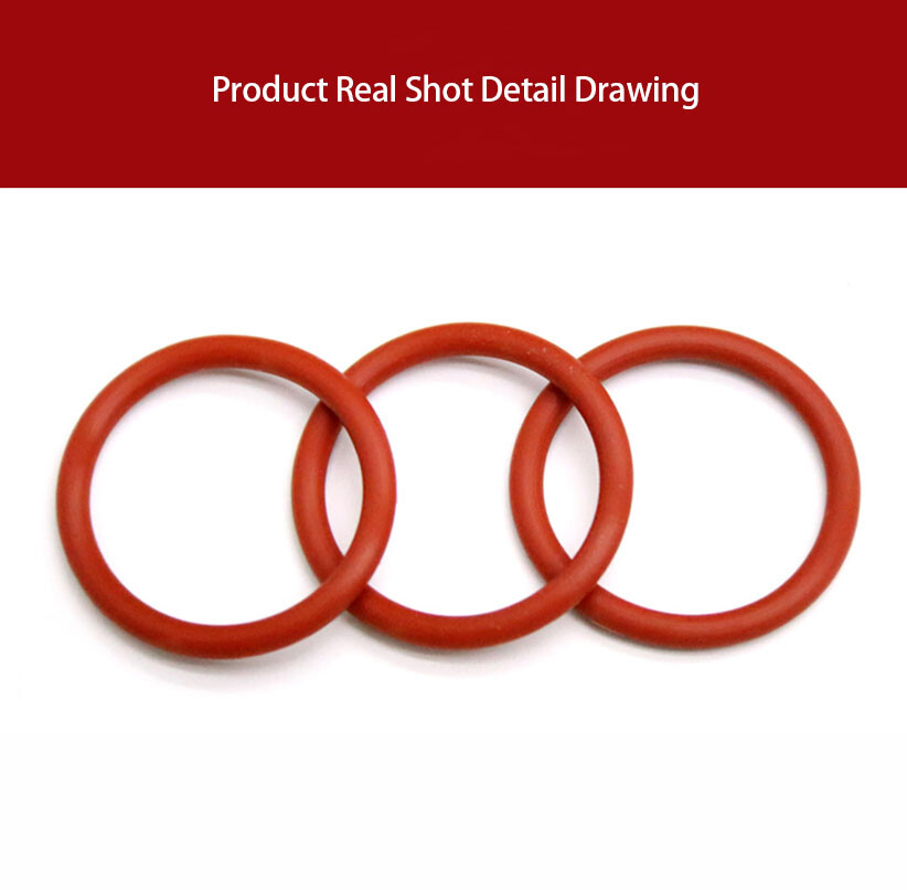 Red Silicone O-ring Waterproof And High-temperature Resistant Seal 5mm ...