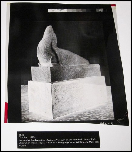 1975 Beniamino Bufano Seal Sculpture Photo Negative San Francisco Bay ...