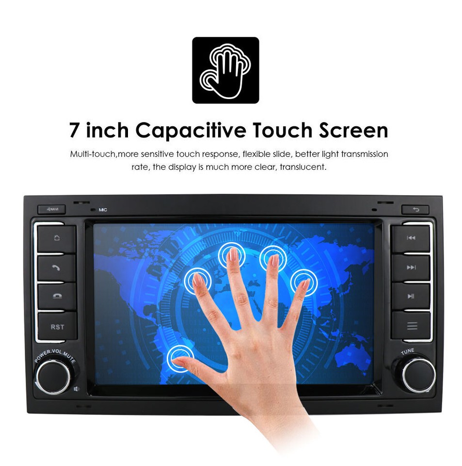 7"Autoradio Navigation GPS+Rückfahrkamera für VW T5 Multivan Touareg ...