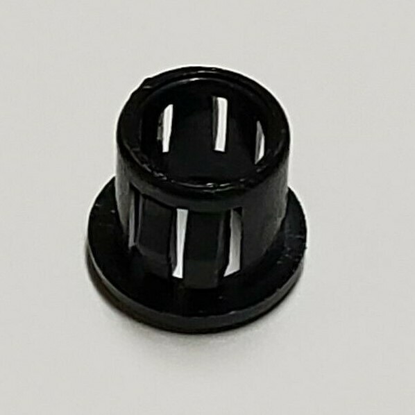 SET OF 10 NYLON BLACK SNAP-IN LAMP CORD BUSHINGS 3/8" DIAMETER NEW ...