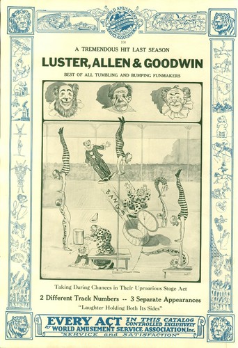 1925 PAPER AD Luster Allen & Goodwin Clown Circus Act Ray Thompson 12 ...