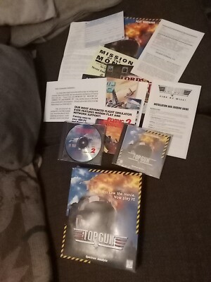 1998 Micropose Top Gun Hornet's Nest CD-ROM PC Handbook Compete Big Box ...