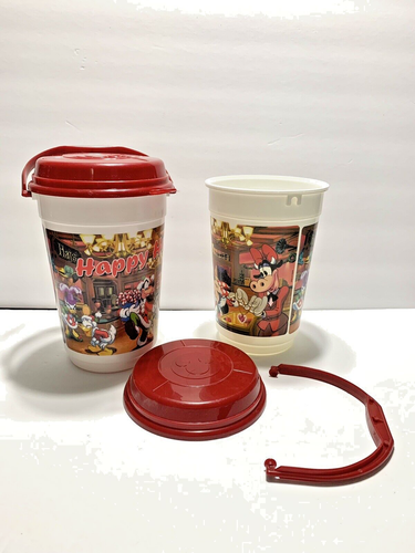 Vtg Disney Parks Happy Holidays Popcorn Bucket 92 93 Mickey Minnie ...