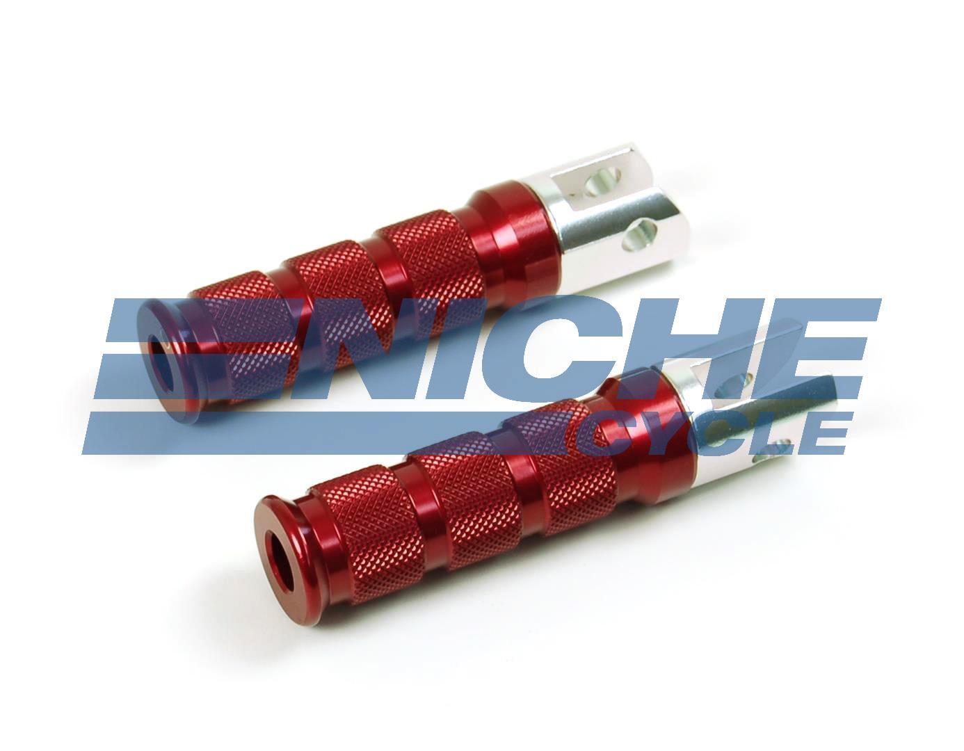 Billet Anodized Motorcycle Race Pegs Foot Rests Round Aluminum | eBay