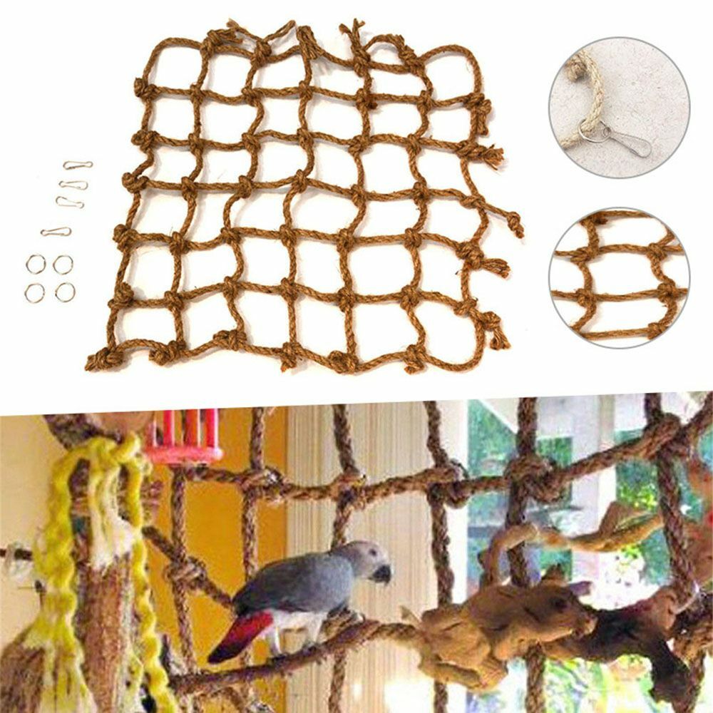 Birds Climbing Training Rope Net Swing Ladder Hanging Rope Bird Toys ...