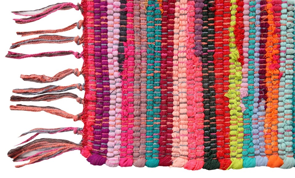 Rag Rug Festival Rugs Multicolour Rainbow Mat Cotton Hand Made ...