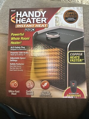 Handy Heater Instant Heat Pro Copper Infused Whole Room Heater ...