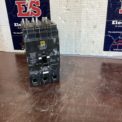 Square D Circuit Breaker EDB34100 100 Amp 480 Volt 3 Pole | eBay